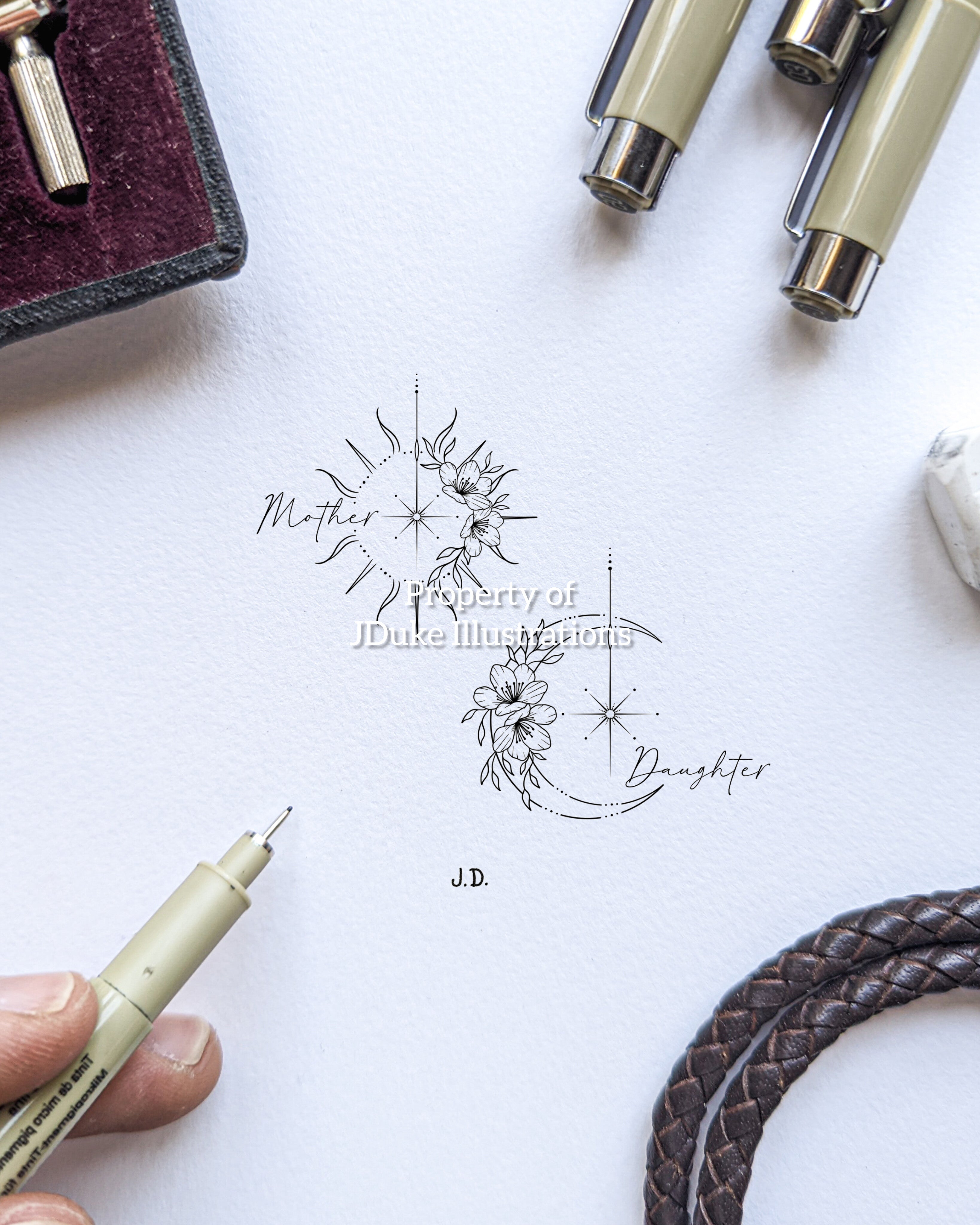 Mother and Daughter Sun & Moon – JD Illustrations Ltd