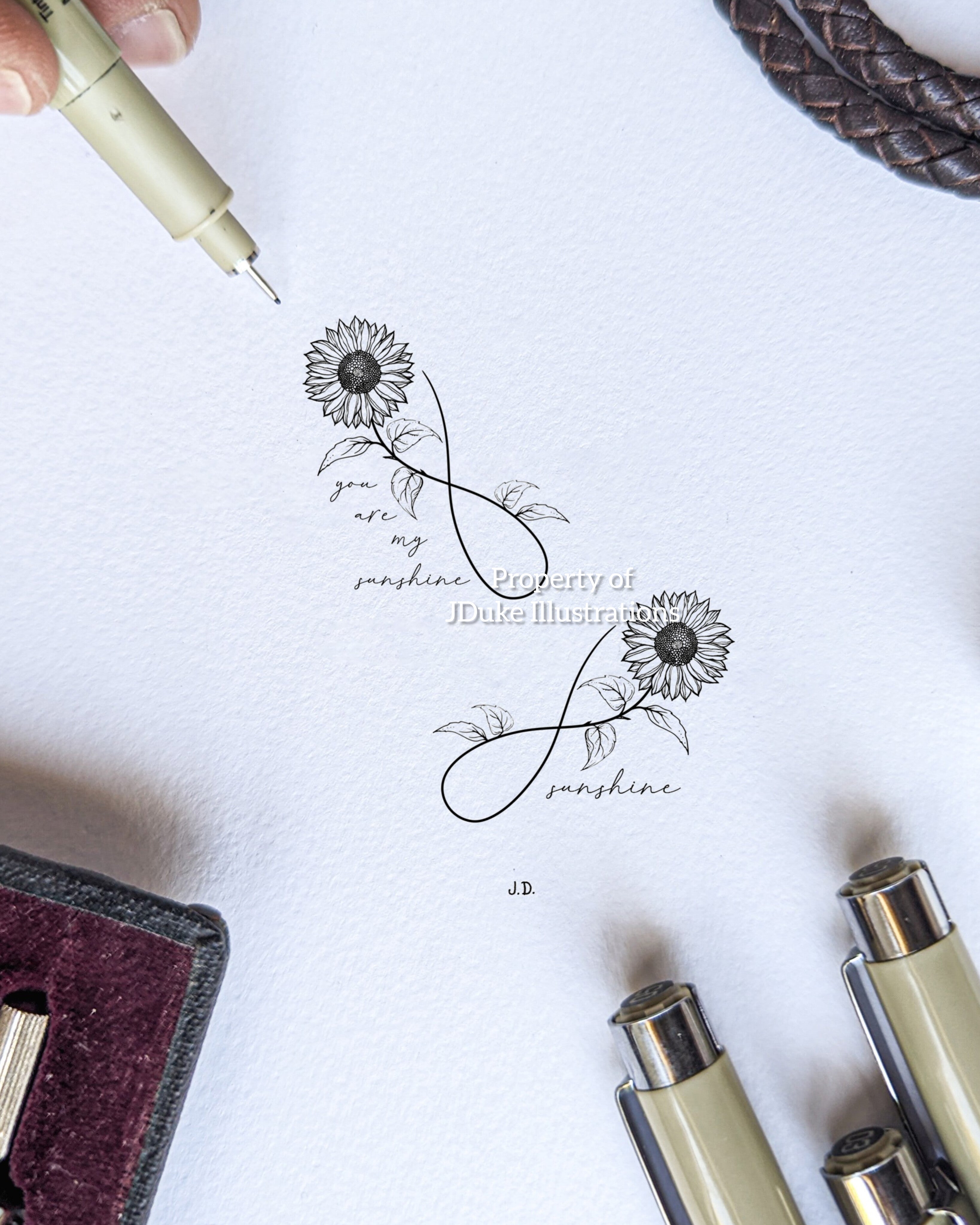 Sunflower Infinity - You are my Sunshine – JD Illustrations Ltd