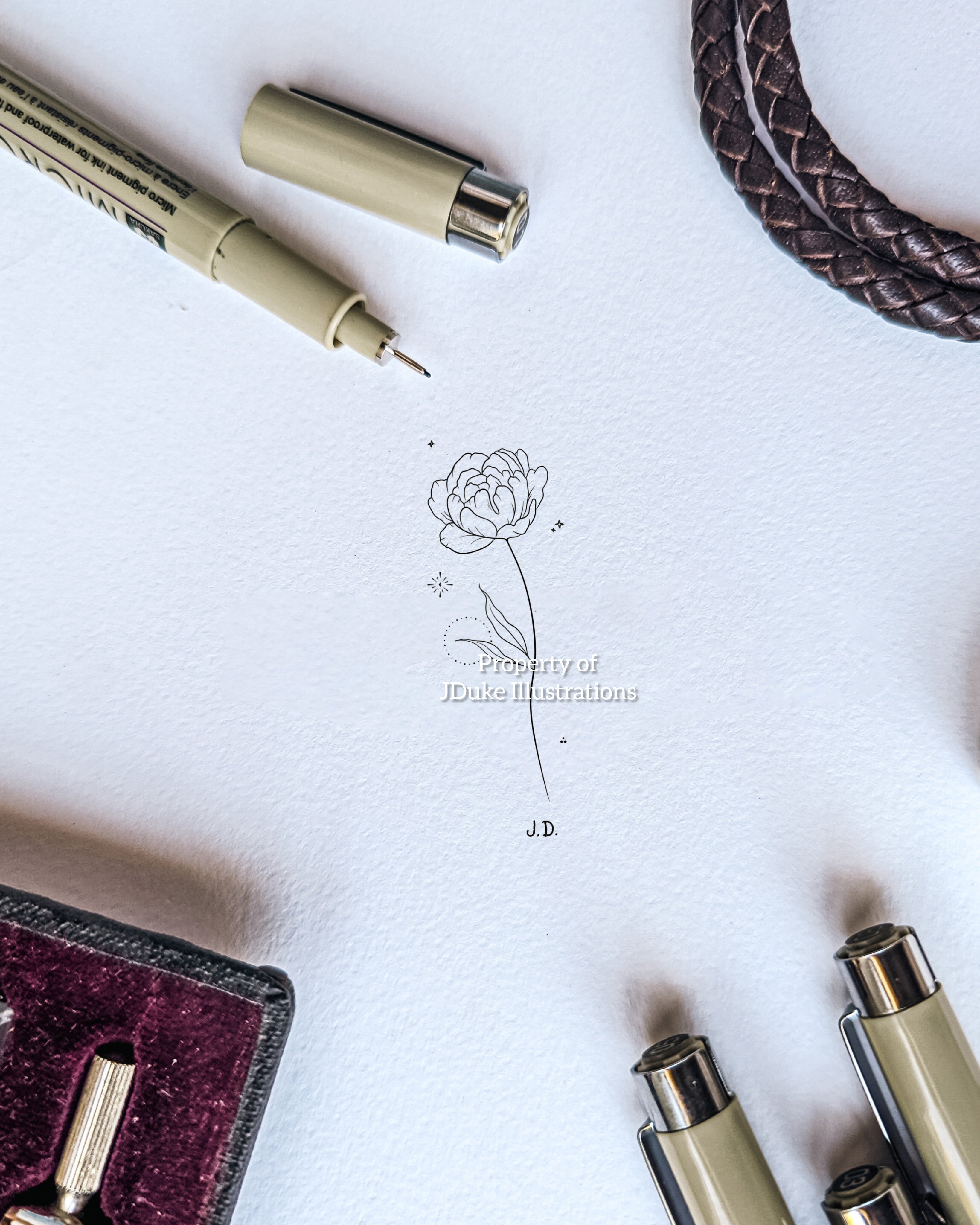 Peony - November - Tiny Birthflower – JD Illustrations Ltd