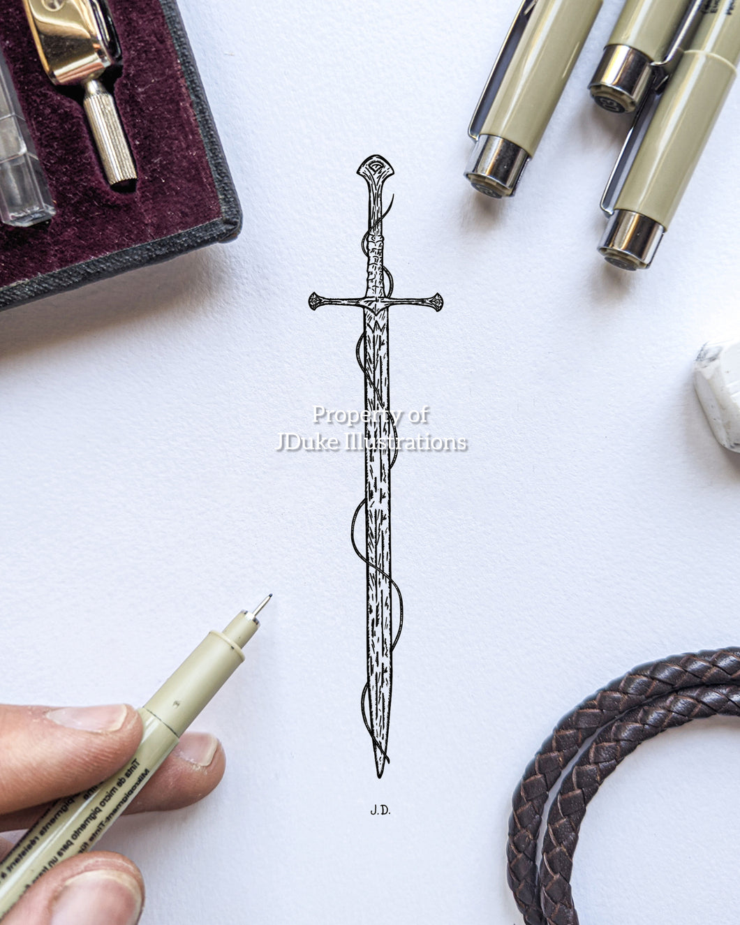 Vine Wrapped Sword – JD Illustrations Ltd