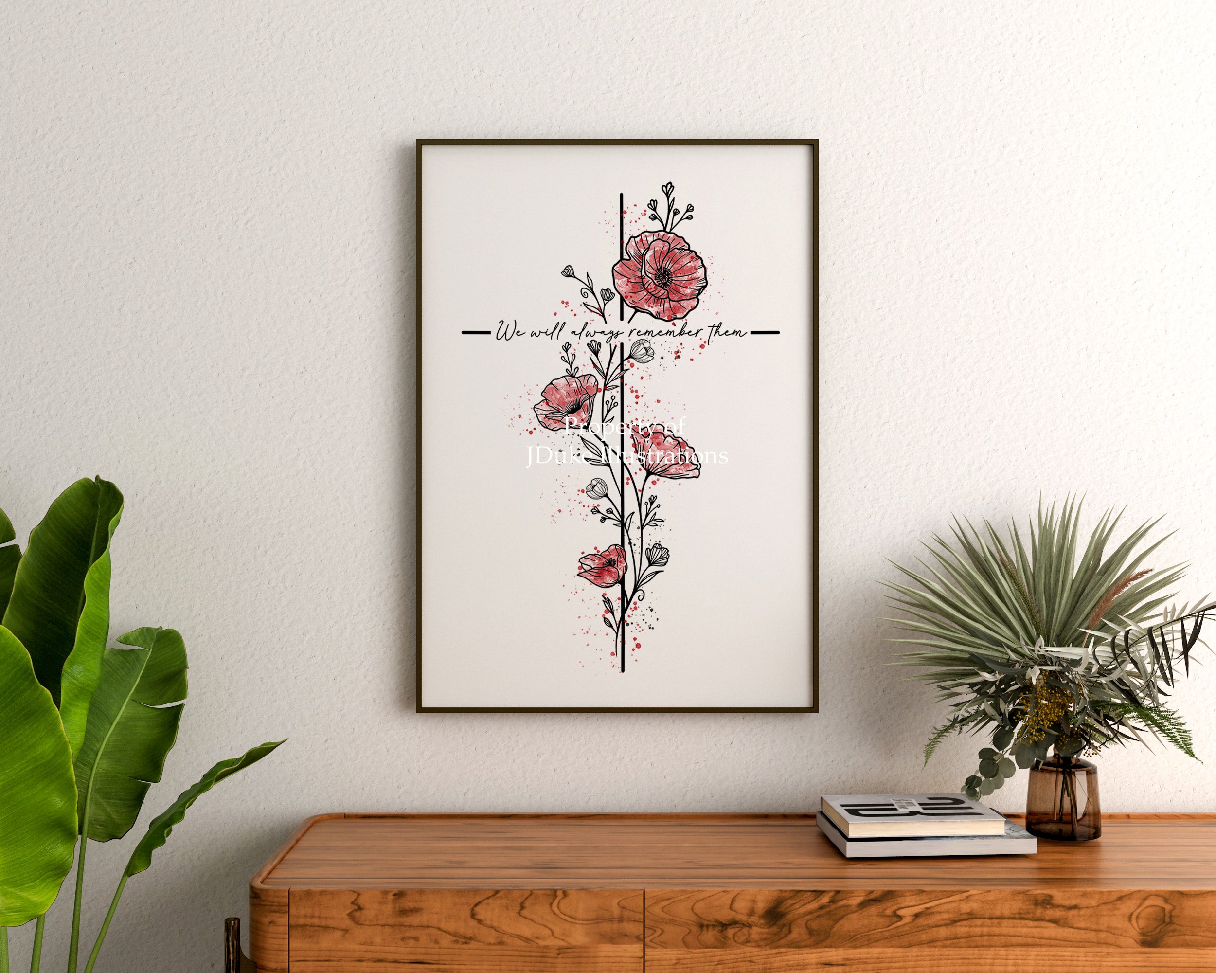 Red Poppy Cross - "We will always remember them" - Remembrance – JD ...