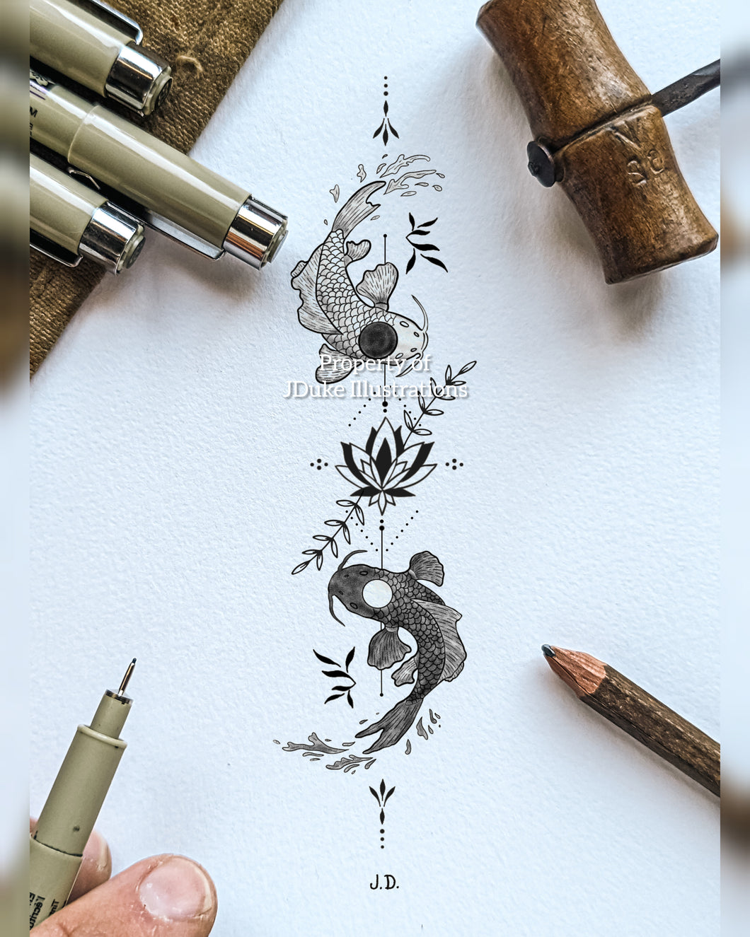 Avatar The Last Airbender Inspired - Design 6 - Koi – JD Illustrations Ltd