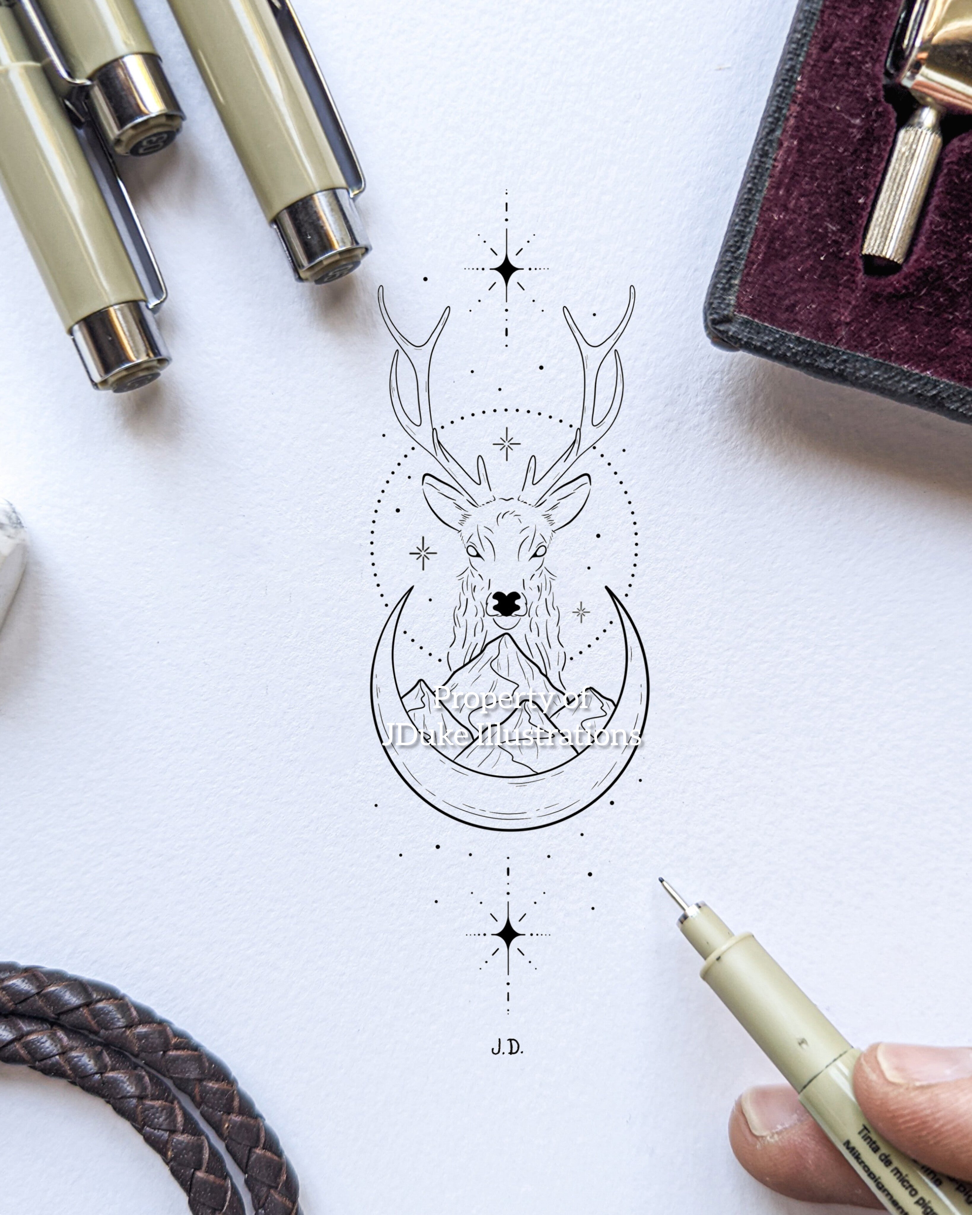 Deer - December Spirit Animal – JD Illustrations Ltd